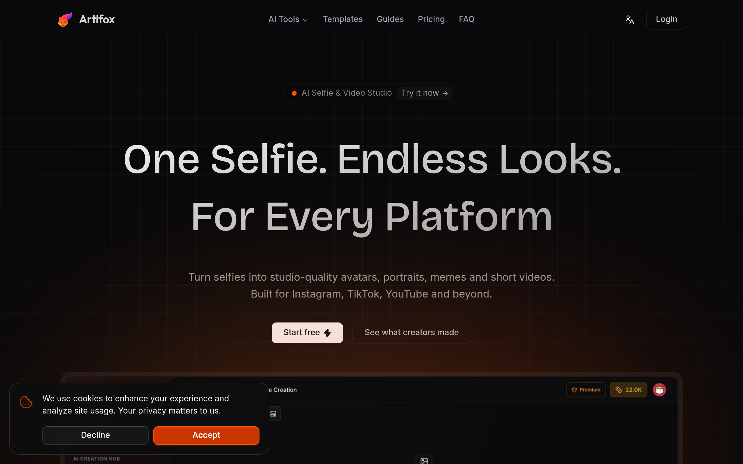 Artifox - AI Avatar Generator | ListYourTool